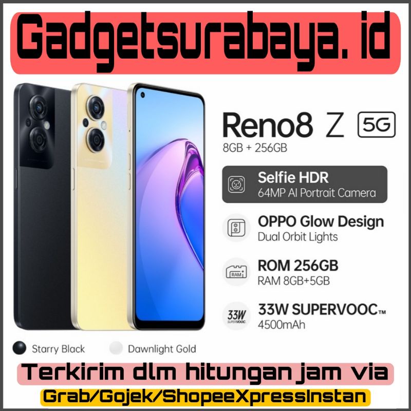 Jual Oppo Reno 8Z 5G Ram 8GB Internal 256GB Baru Garansi Resmi 1 Tahun ...
