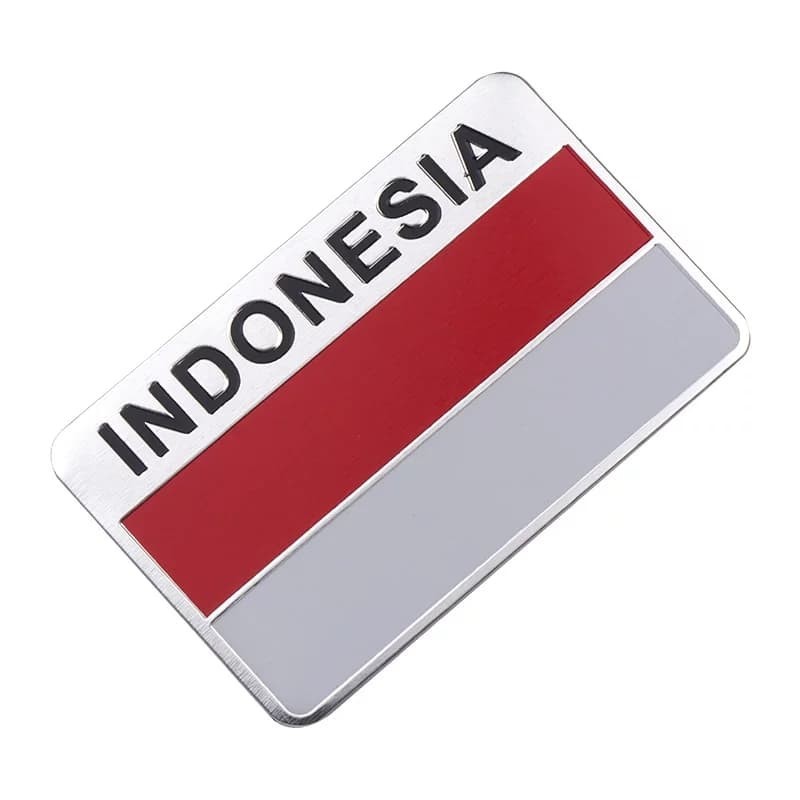 Jual sticker motor mobil bendera indonesia emblem logo indo almunium ...