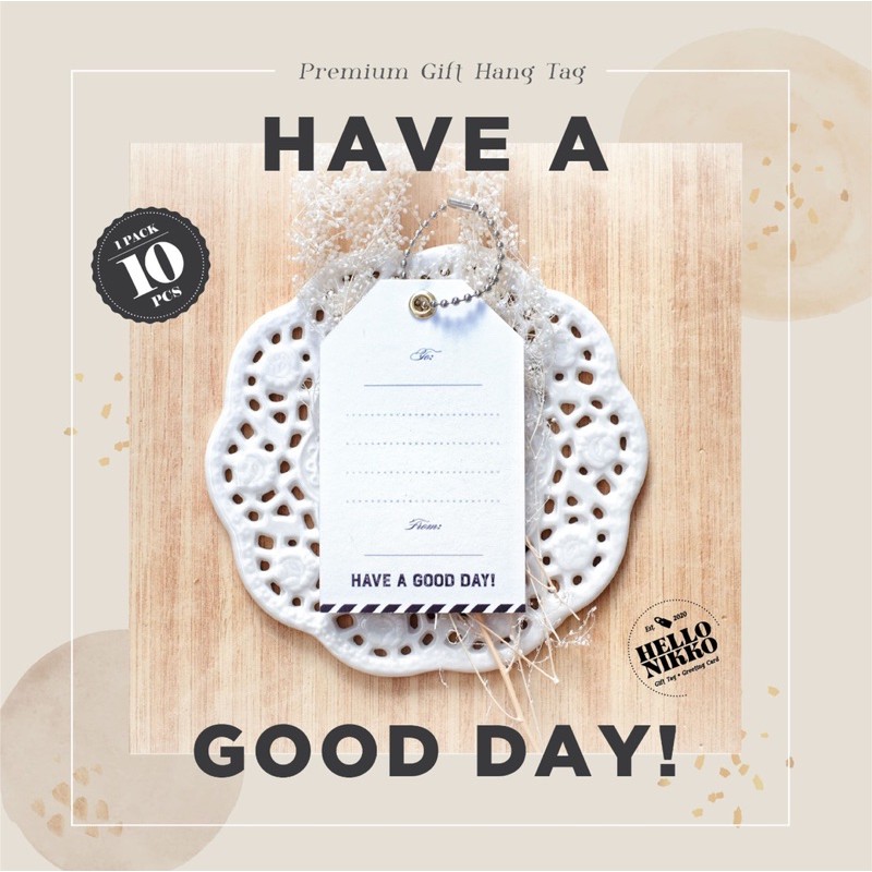 Jual Have a Good Day gift tag - Hang tag kartu ucapan kado sticker ...