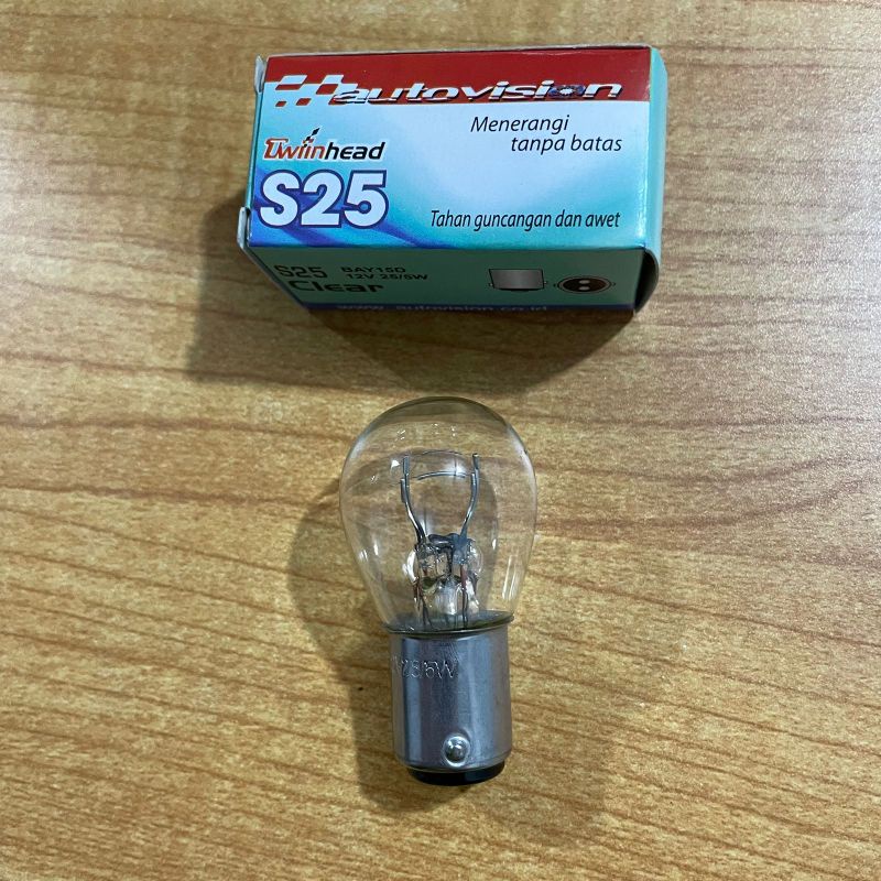 Jual Lampu depan Autovision super beam T19 35watt / 25 watt dan lampu stop autovision S25 25 ...
