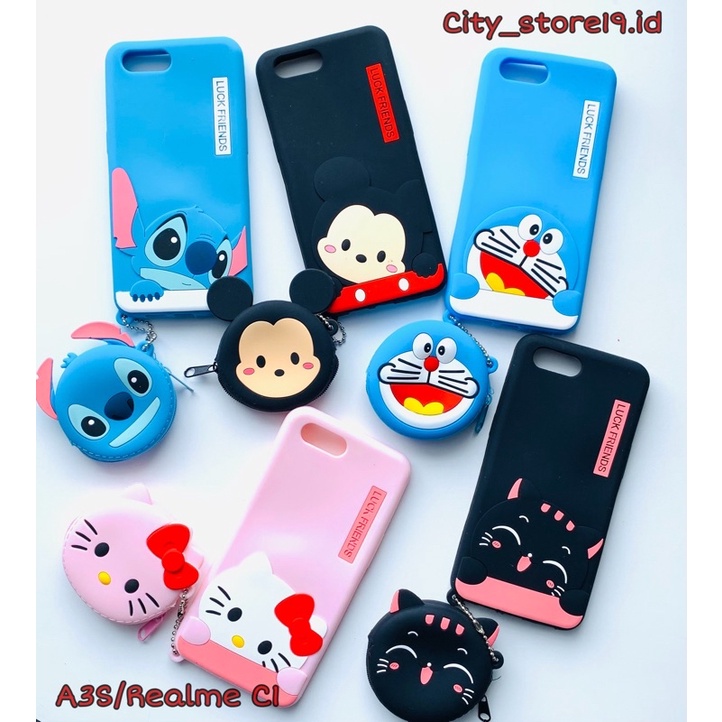 Jual CS - SOFTCASE BONEKA 4D KARAKTER + GANTUNGAN TAS OPPO A3S A1K A5 ...