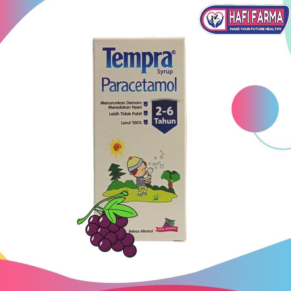 Jual TEMPRA SYRUP 2-6 TAHUN 60ML ANGGUR | Shopee Indonesia