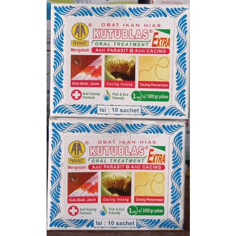 Jual Obat Ikan Hias AA Kutublas Extra Anti Parasit Cacing Kutu 100 ...