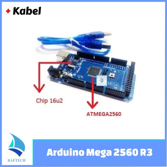 Jual Arduino Mega 2560 R3 - ATMEGA2560 clone - 16u2 + kabel | Shopee Indonesia