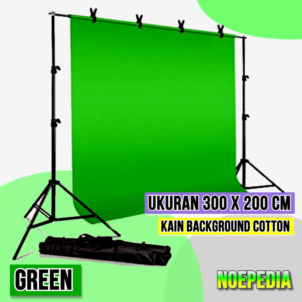 Jual Paket Stand Background 3 x 2 m Backdrop Kain Cotton 300 x 200cm ...