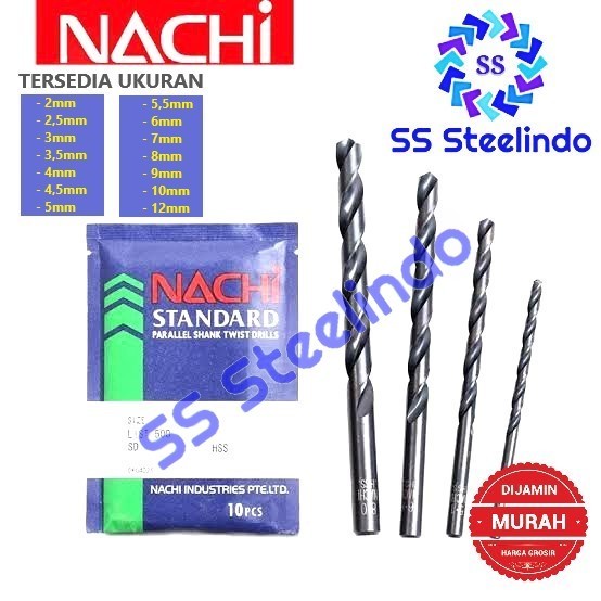 Jual MATA BOR BESI DAN KAYU NACHI (2-2,5-3-3,5-4-4,5-5MM) | Shopee Indonesia