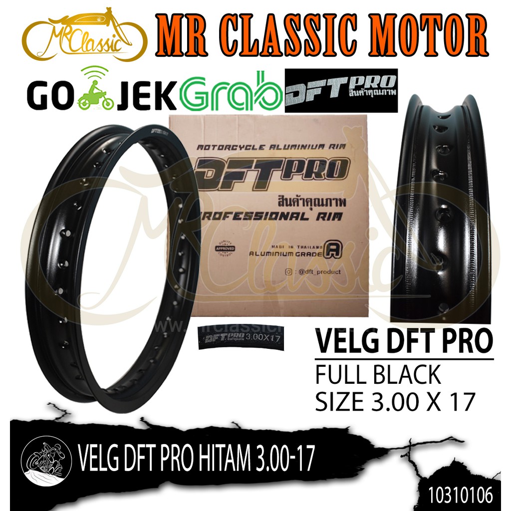 Jual Velg Motor Variasi DFT Pro Alumunium Hitam 3.00-17 | Shopee Indonesia
