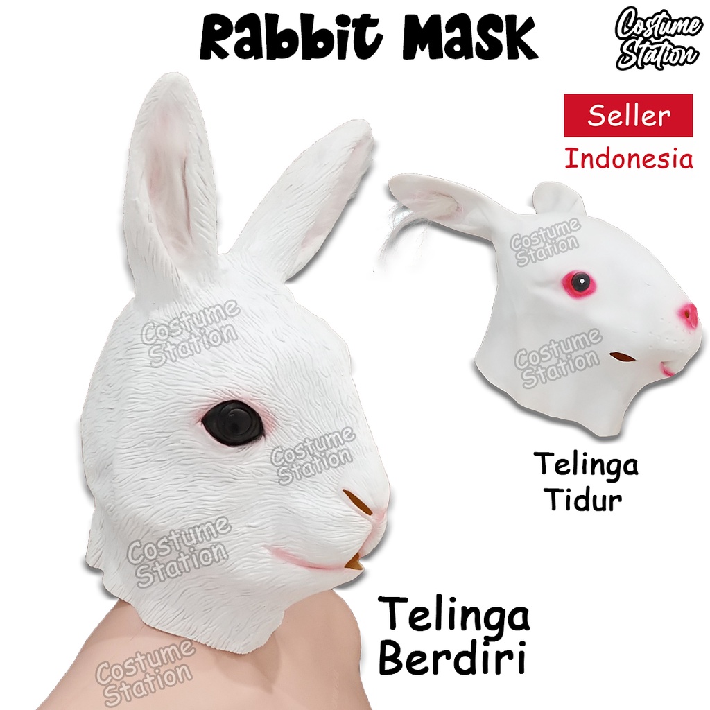 Jual Topeng Kelinci / Rabbit Bunny Mask Latex Hewan Binatang Animal ...