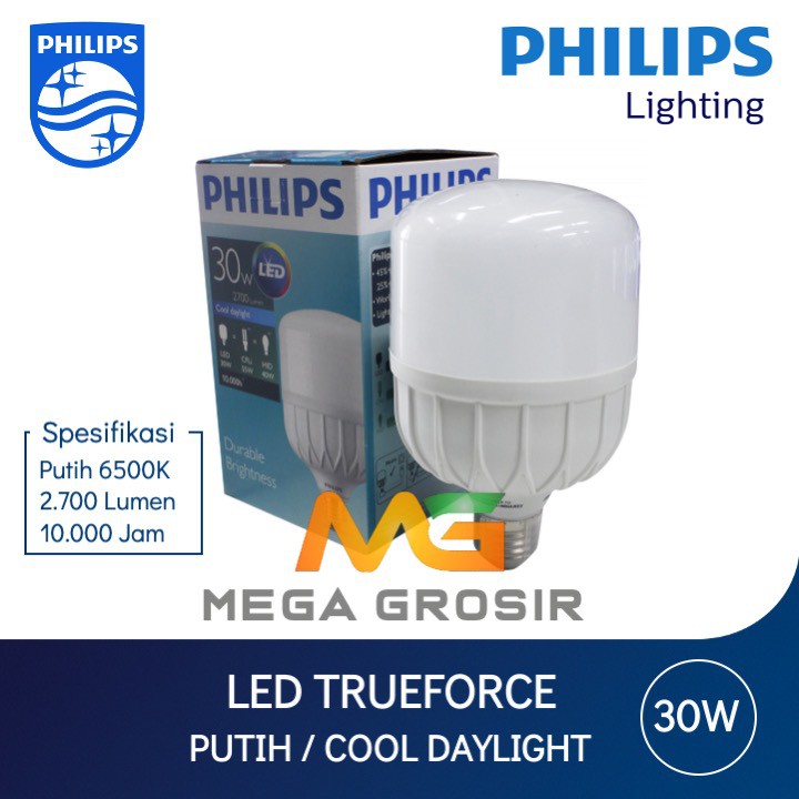 Jual Lampu Philips LED 30 Watt E27 Putih 6500K - TForce 30 Watt ...
