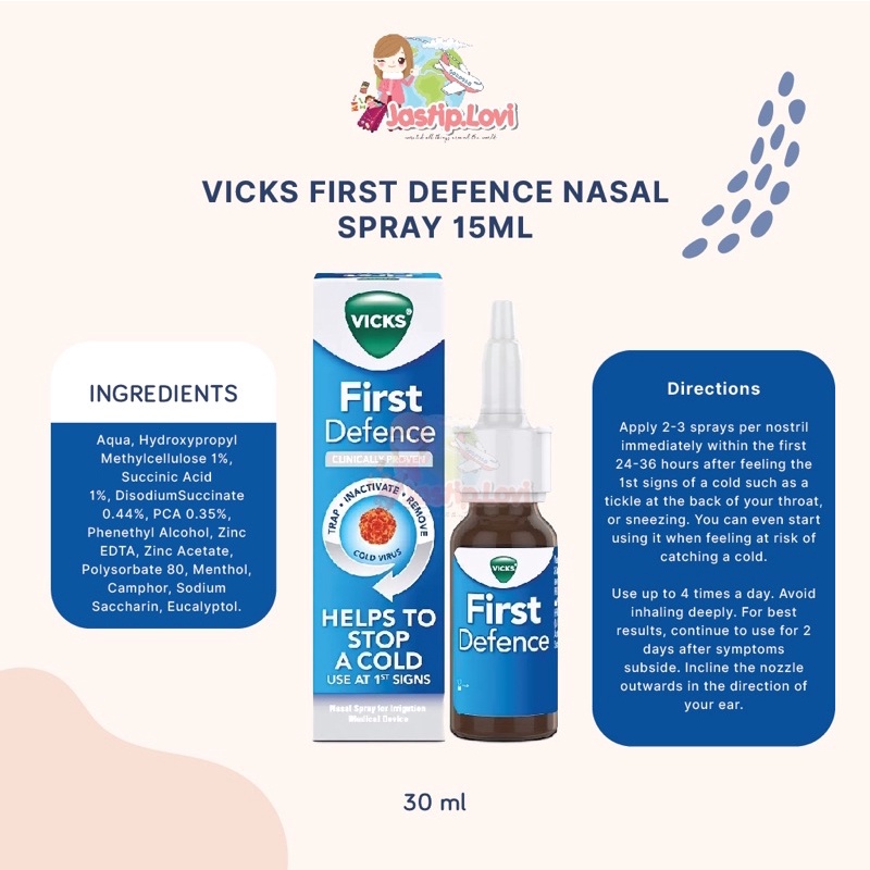 Jual vicks first defence nasal spray made in UK | Shopee Indonesia