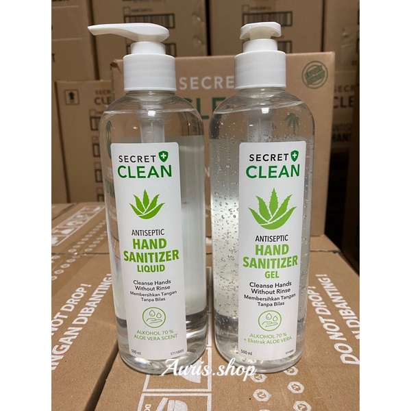 Jual Secret Clean Hand Sanitizer Pump Reffil Gel & Liquid / Cair ...