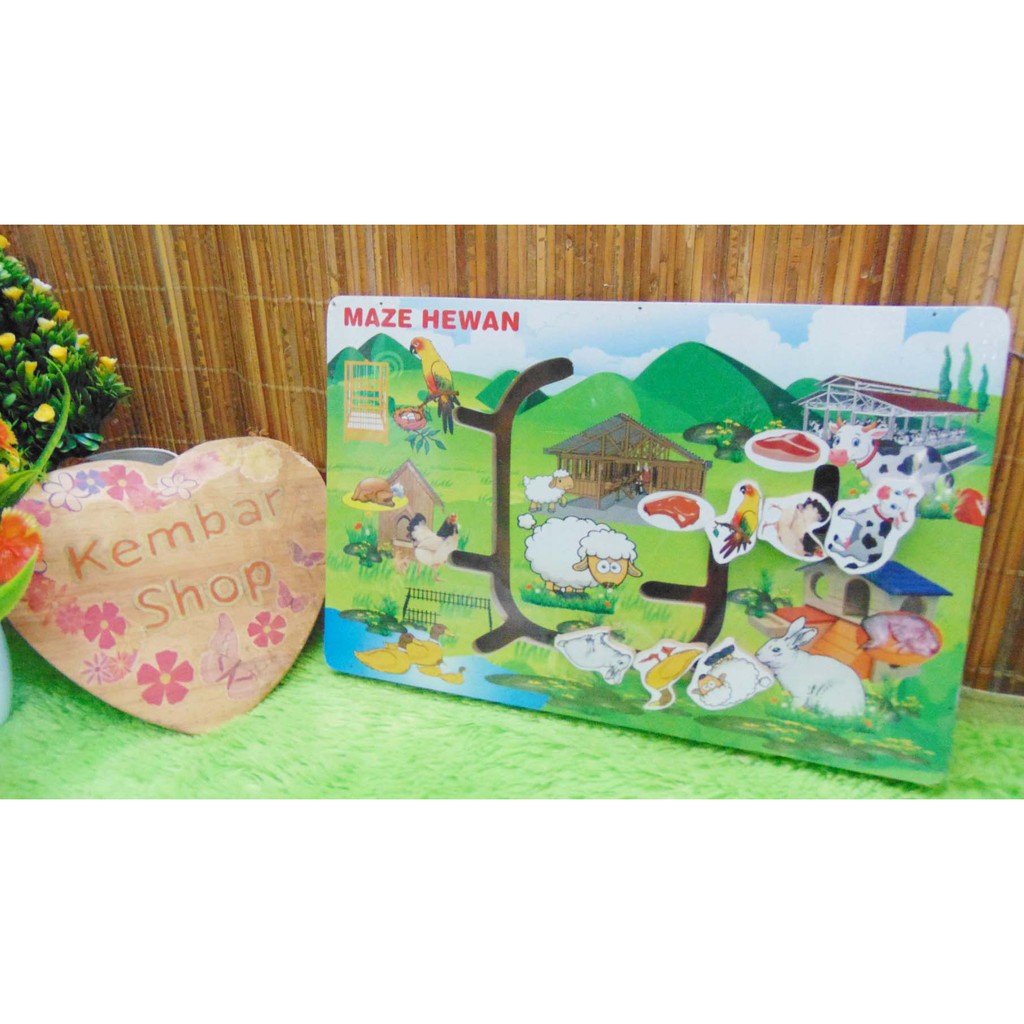 Jual D17 Mainan Maze Hewan Alat Permainan Edukatif TK/PAUD | Shopee ...