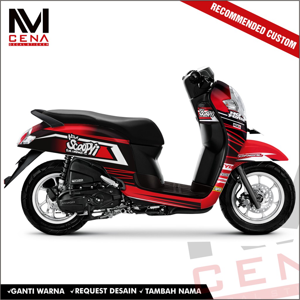 Jual Sticker Decal Full body Scoopy New Sticker Scoopy Striping Scoopy ...