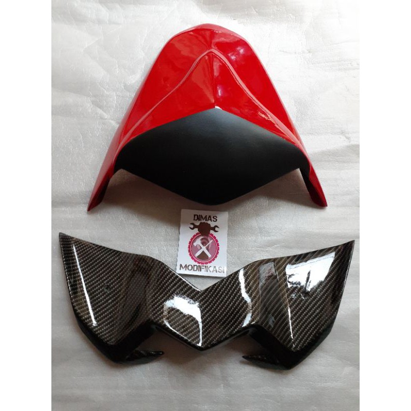 Jual winglet aerox 155 model nemo/v3 carbon+ cover jok/single seat ...
