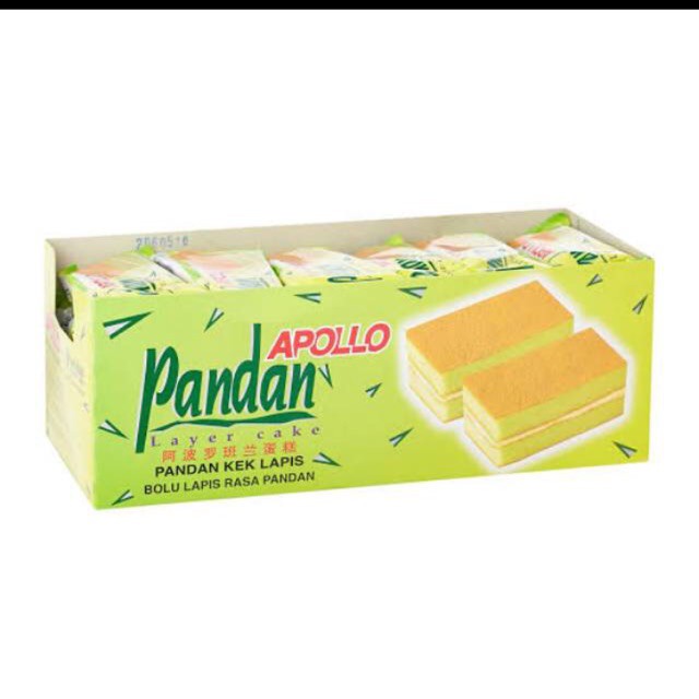 Jual Apollo Cake Pandan 18gr - Pandan Layer Cake - Bolu Lapis Pandan ...