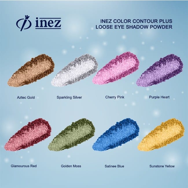 Jual Inez Color Contour Plus Loose Eyeshadow Powder (New Case) | Shopee ...