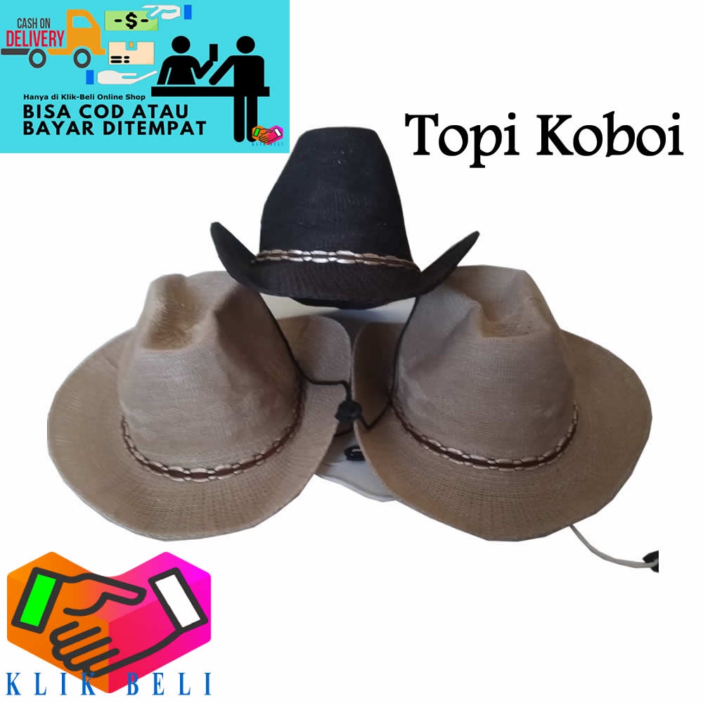 Jual Topi Koboi / Topi Jerami / Topi Cowboy / Topi Berkuda Koboy ...