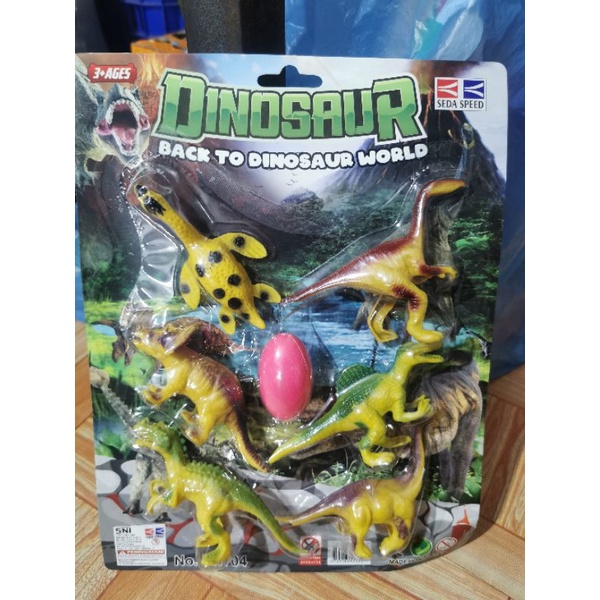 Jual mainan dino miniatur dinosaur set telur isi 6pcs | Shopee Indonesia