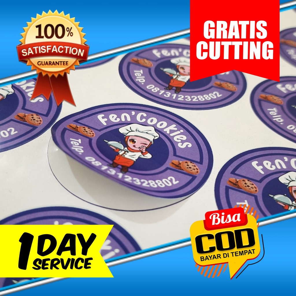 Jual Sticker Label Makanan Custom Per Lembar A3 | Shopee Indonesia