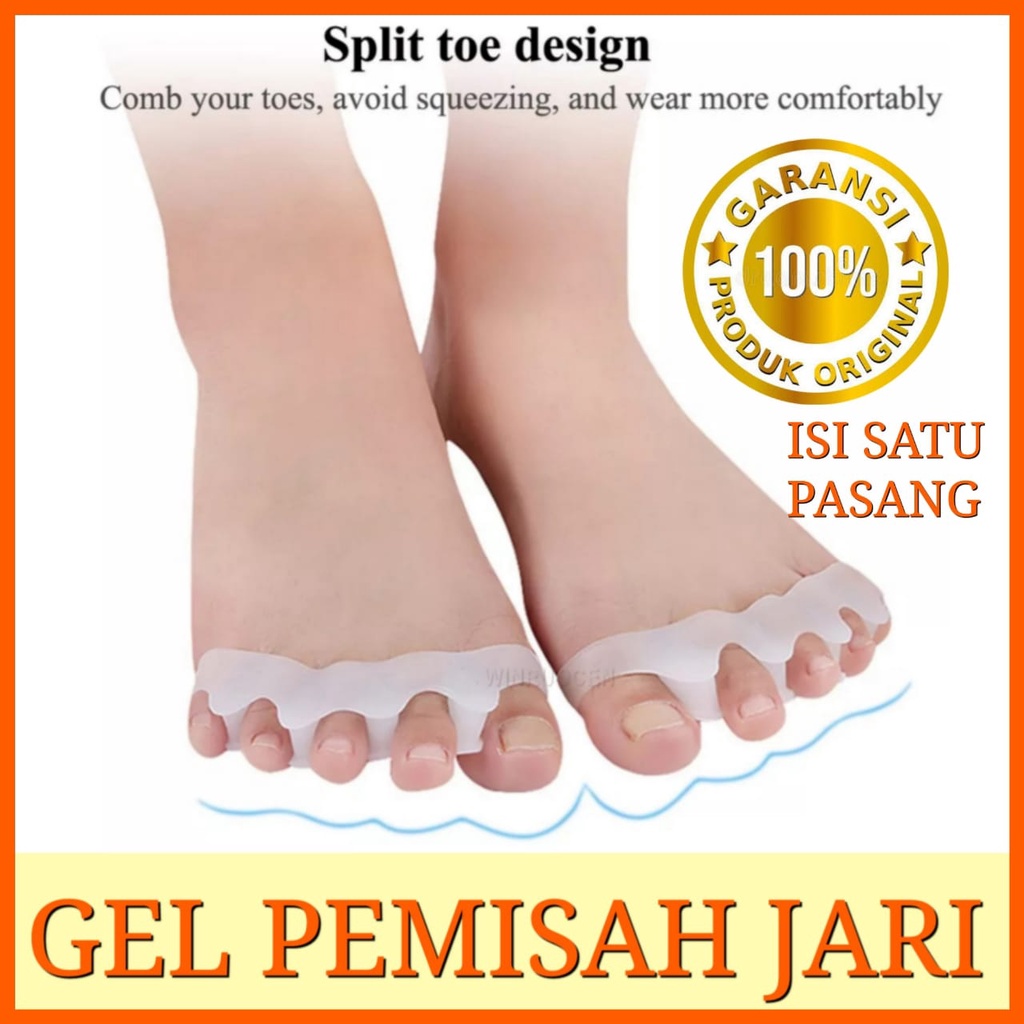 Jual SEPASANG PEMISAH JARI KAKI BAHAN SILICON GEL INSOLE SEPATU WANITA ...