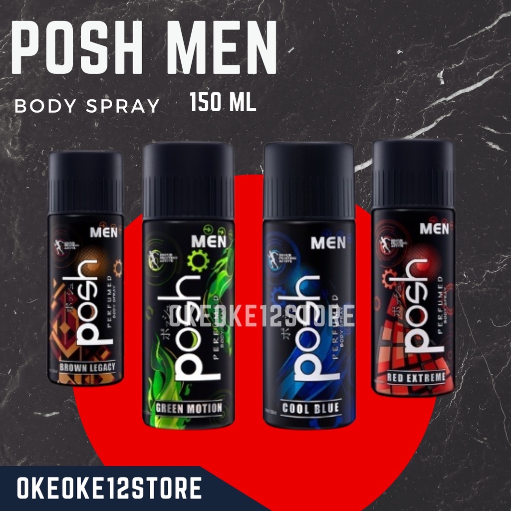 Jual POSH MEN Perfum Spray 150ml/kemasan baru | Shopee Indonesia