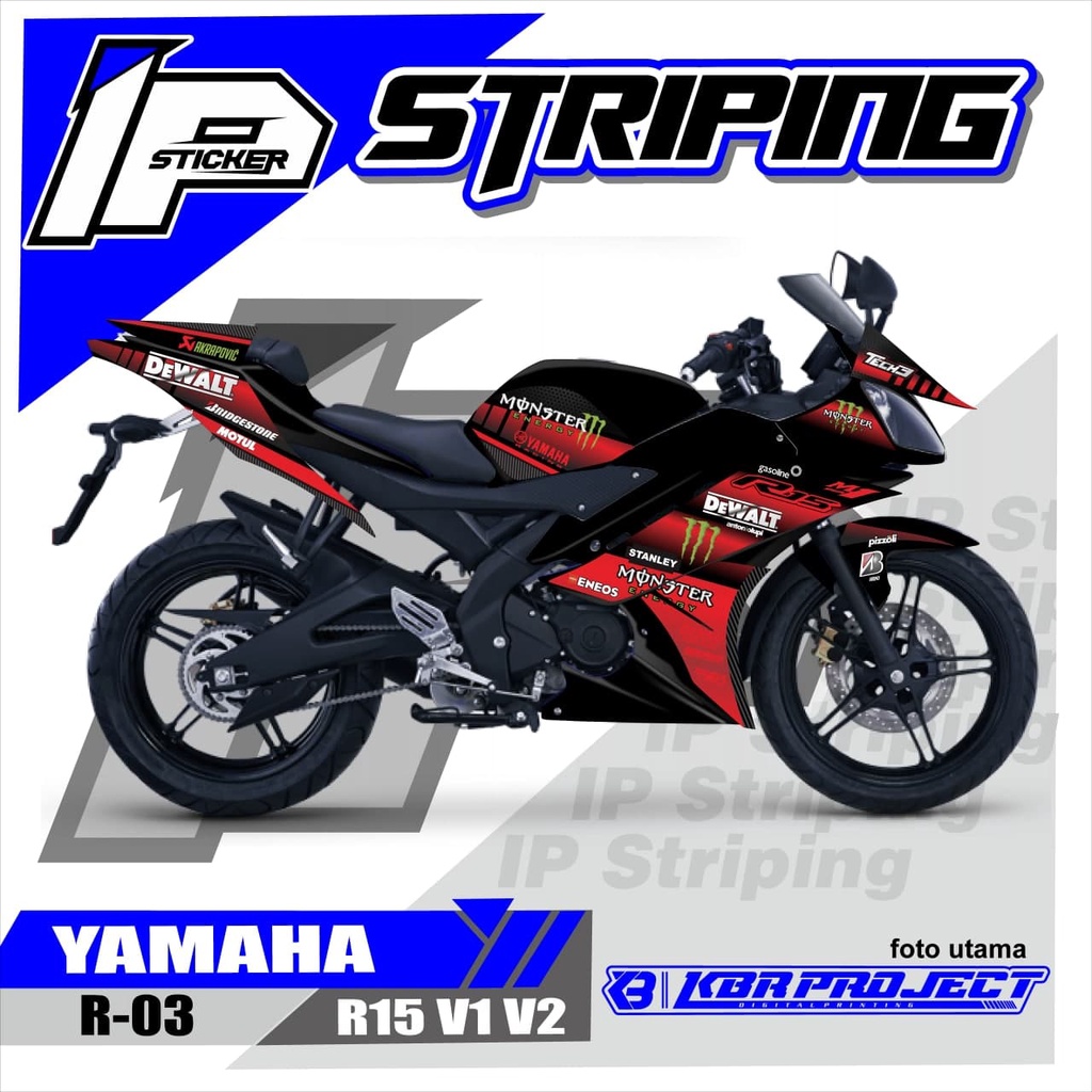 Jual Striping R15 V1 V2 - Sticker Striping Variasi List Yamaha R15 V1 ...