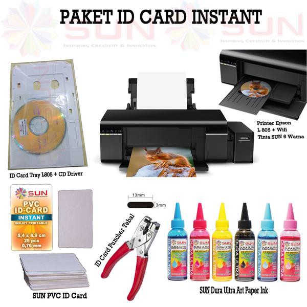 Jual Jual Paket Usaha ID Card Instan Printer Epson L805 Wifi | Shopee ...
