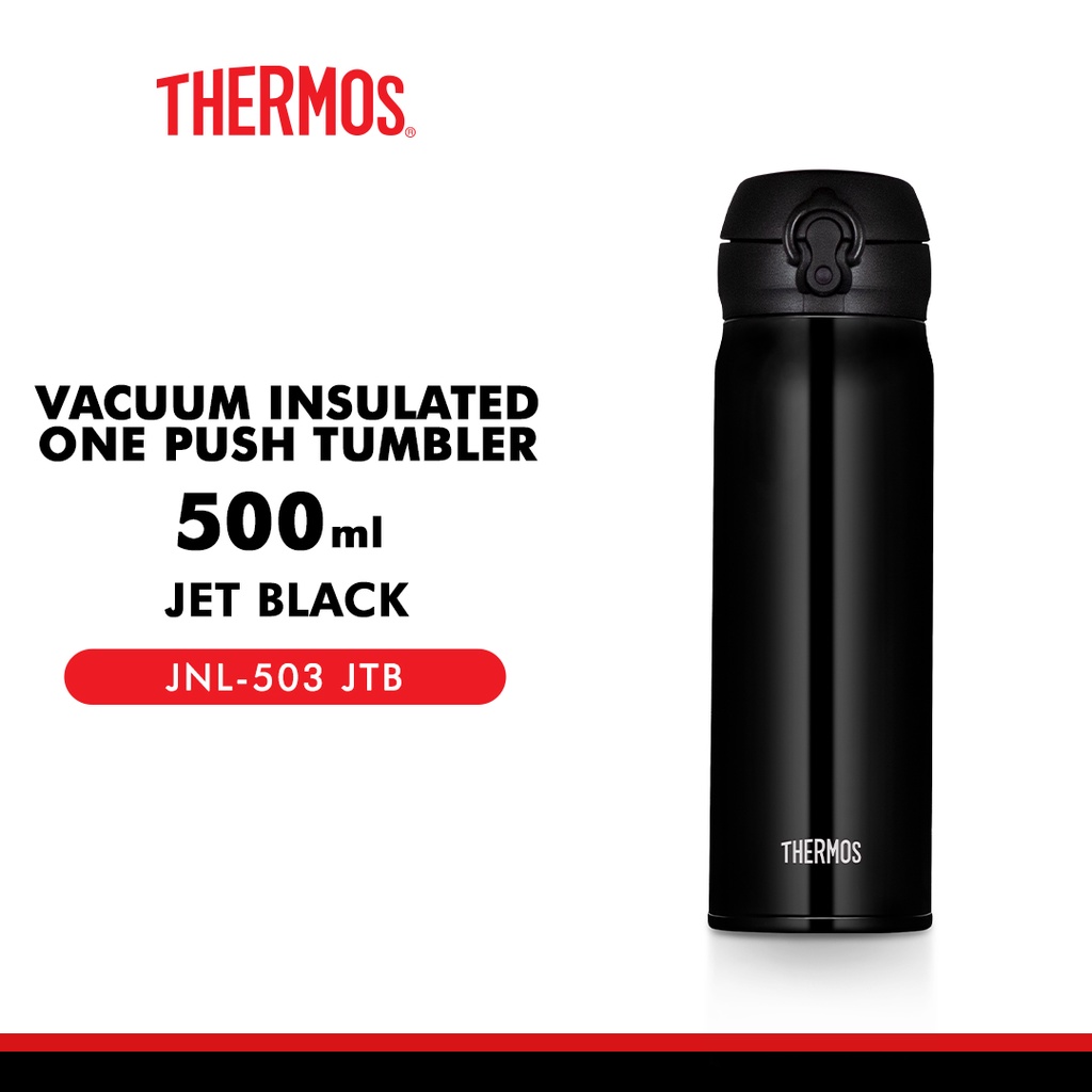 Jual Vacuum Insulated One Push Tumbler Jet Black - 500 ml (JNL-503 JTB) | Shopee Indonesia