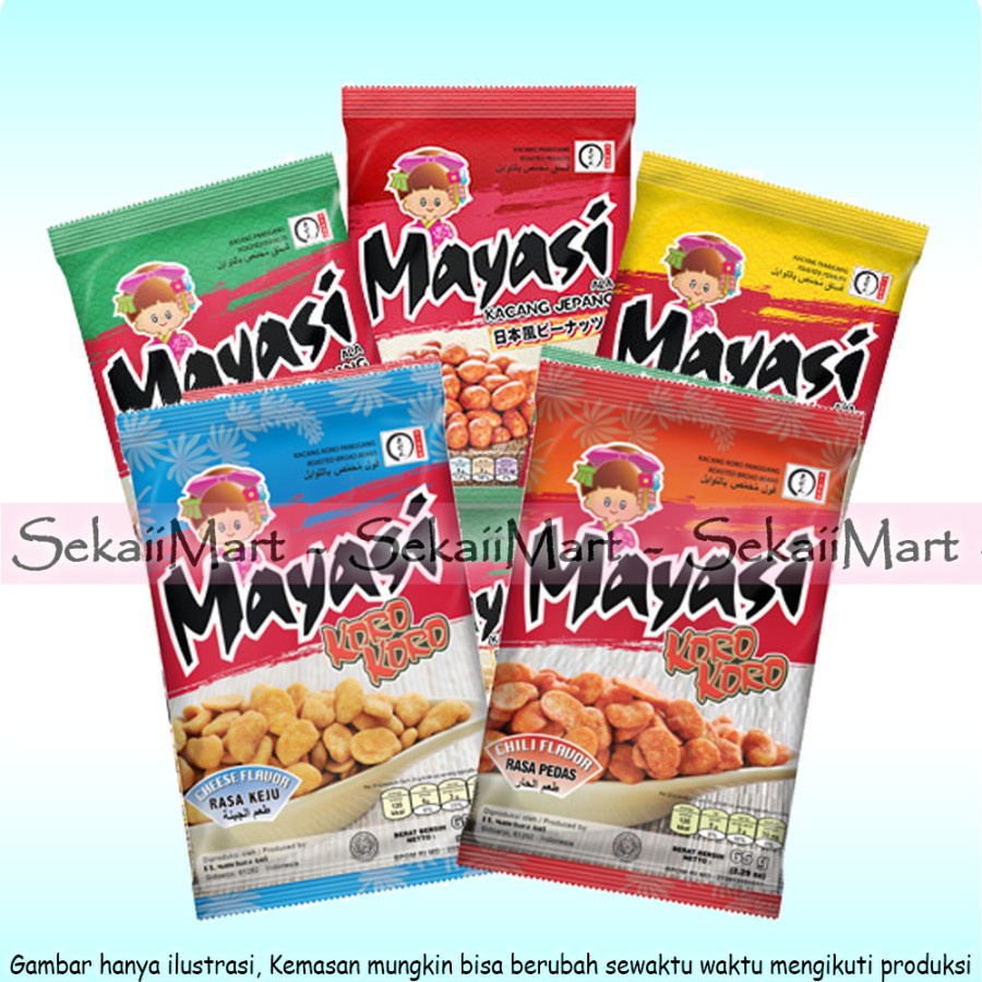 Jual MAYASI Kacang Jepang 65g - Kacang Tanah / Koro Dengan Rasa ...