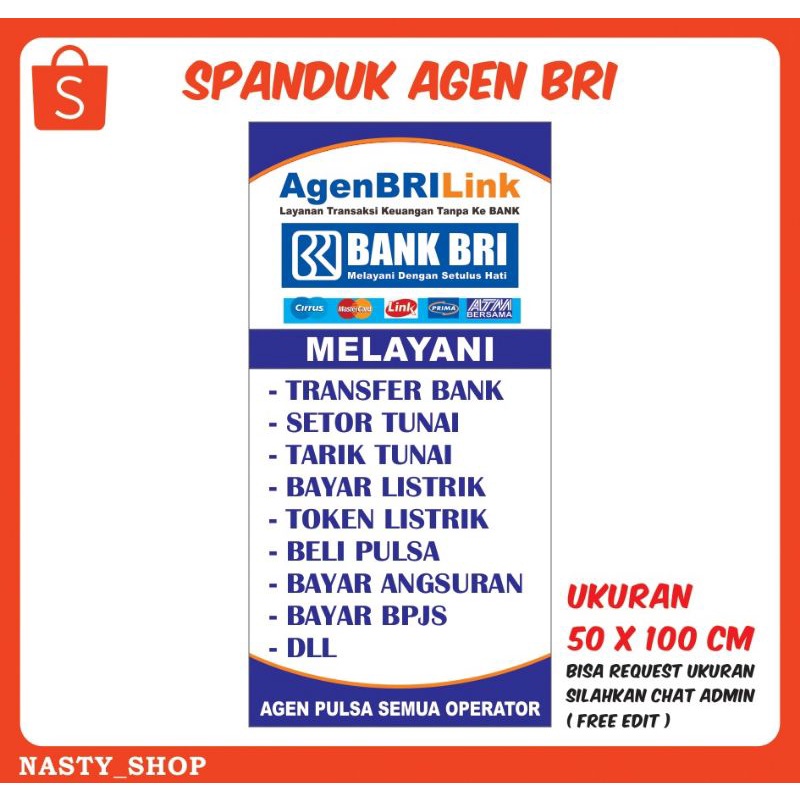 Jual Spanduk Agen BRI Murah | Shopee Indonesia