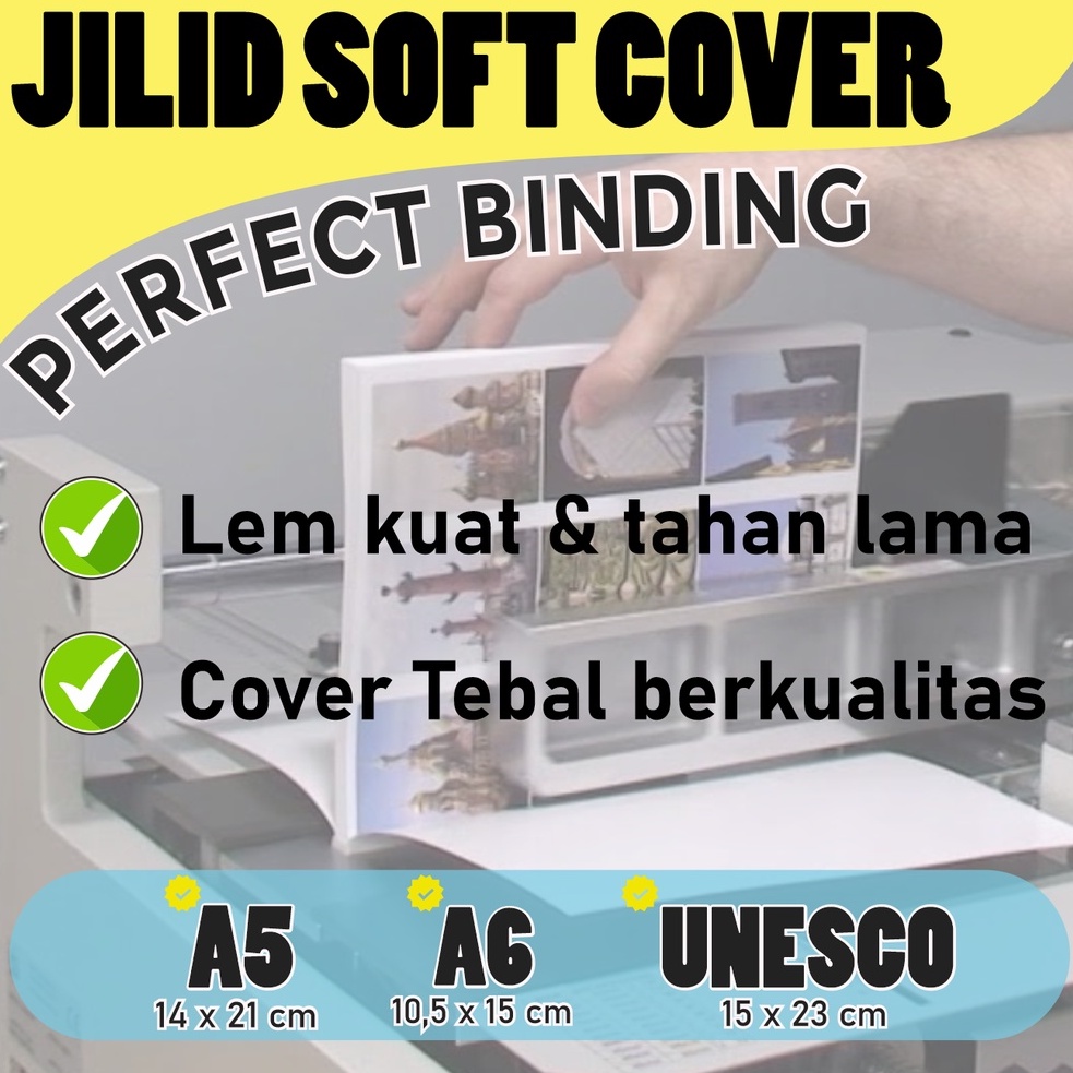Jual JILID BUKU SOFT COVER IVORY 260/230GR Uk A5/A6/Unesco (PERFECT ...