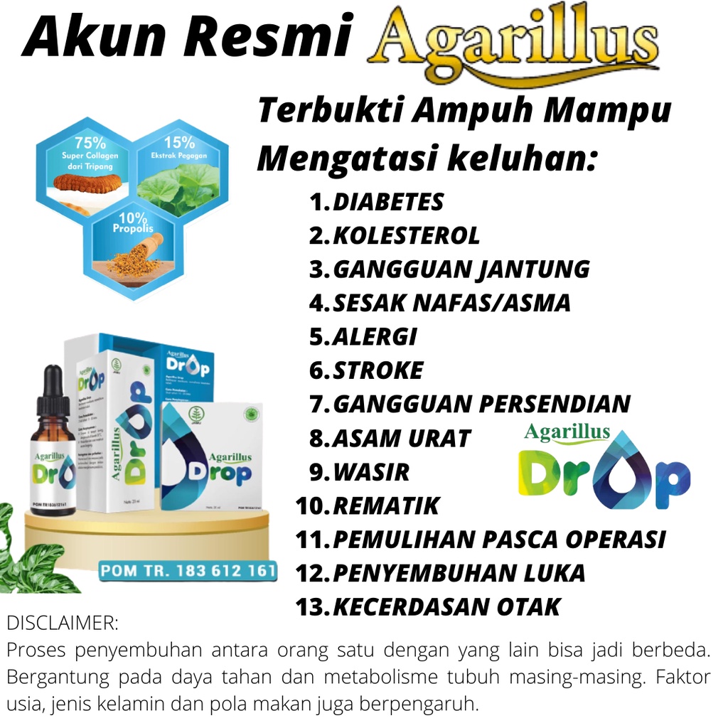 Jual Agarillus drop obat herbal menyembuhkan penyakit kronis dan ...