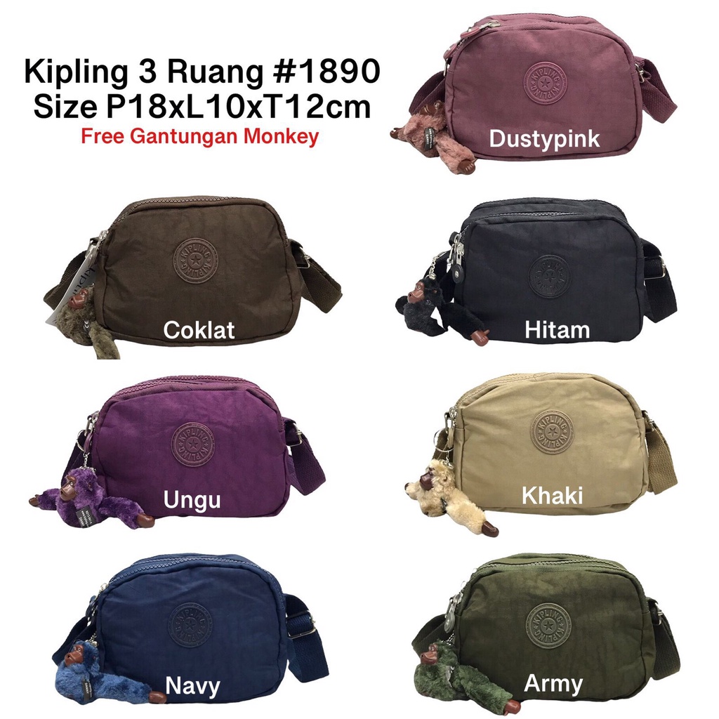Jual FS Tas Selempang Kipi 1890 Mini Free Gantungan Monyet/ Sling Bag ...