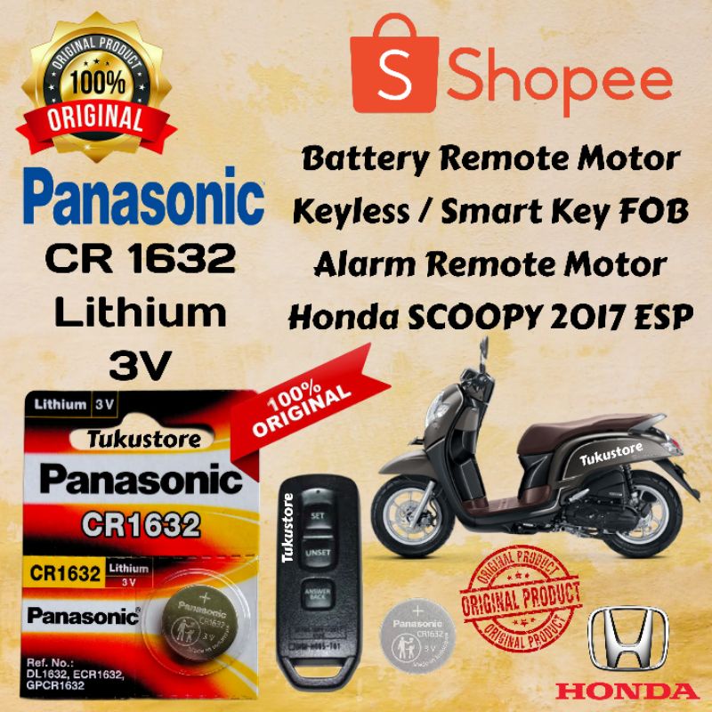 Jual Baterai Remote Motor SCOOPY ESP 2017 Keyless | Shopee Indonesia