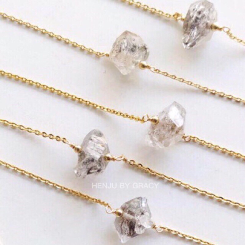 Jual HENJU BY GRACY | Imperfect Herkimer Diamond Bracelet | Natural ...