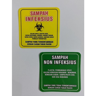 Jual Stiker Sampah Infeksius dan Stiker Sampah Non Infeksius Mini ...