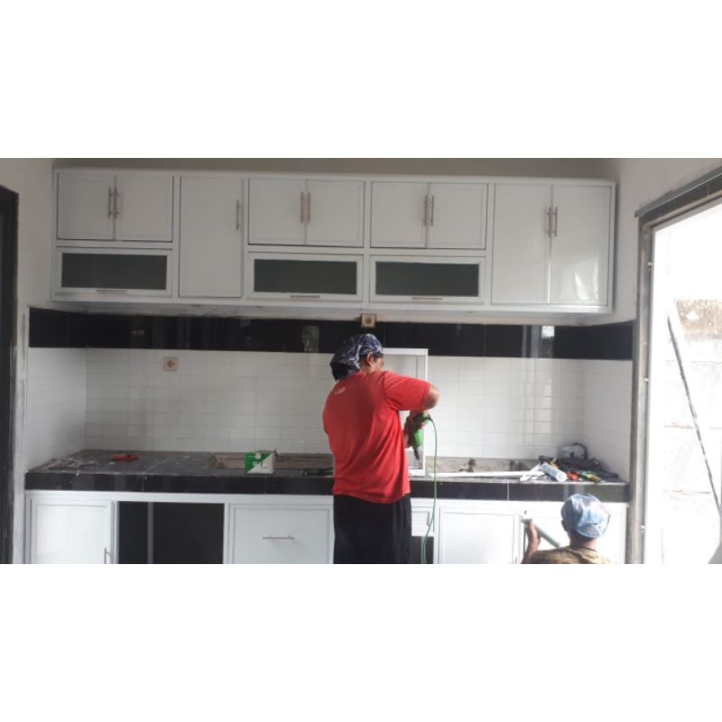 Jual PROMO kitchen set minimalis aluminium | Shopee Indonesia