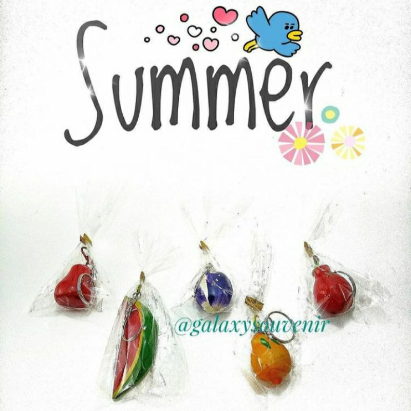 Jual ECER Gantungan Kunci Buah Kayu || Galaxy Souvenir | Shopee Indonesia