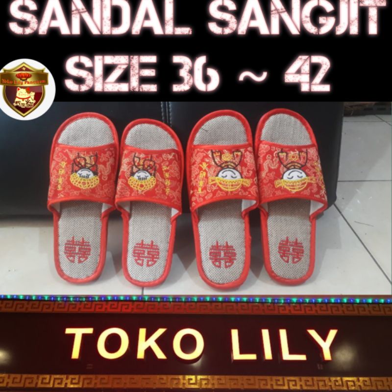 Jual Sandal Wedding / Sendal Sangjit / Sandal Xi Pernikahan Kain ...