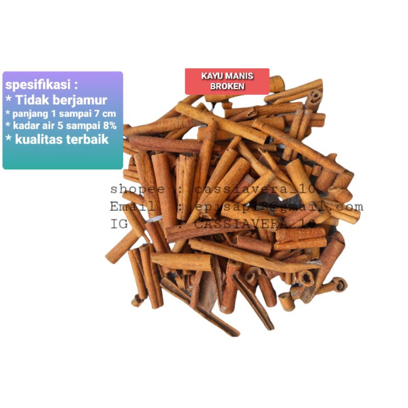 Jual cassiavera/kayu manis BROKEN berat 1 kg | Shopee Indonesia