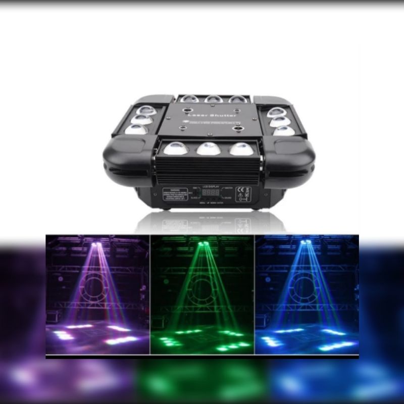 Jual Lampu Spider show terbaru kombinasi LED dan laser | Shopee Indonesia