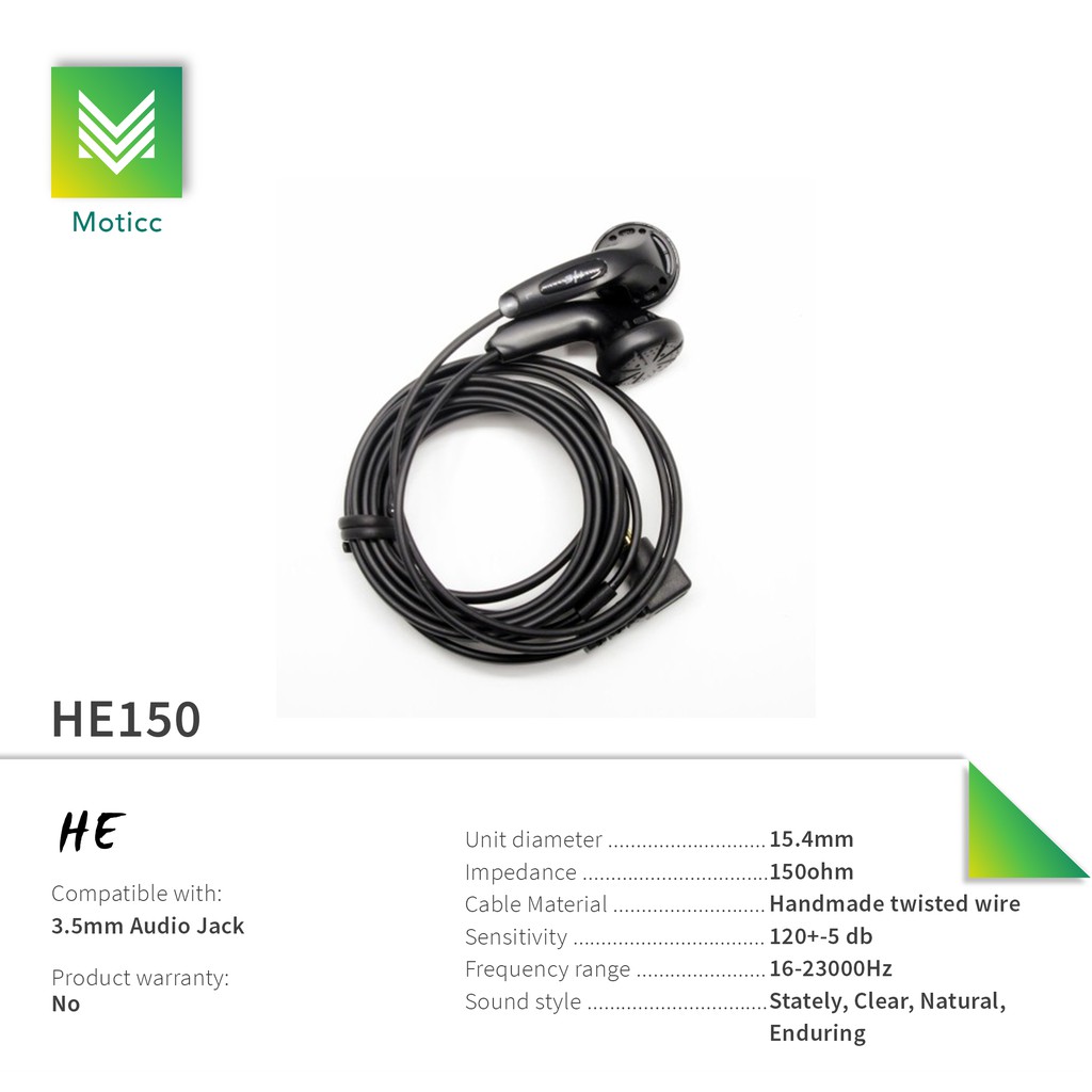 Jual Earbud HE-150 HE 150 Ohm Headset Earphone Non Mic | Shopee Indonesia