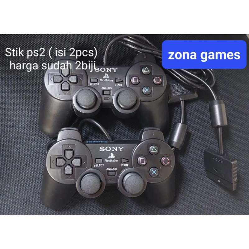 Jual Stik PS2 dualshock getar - semi original ( isi 2pcs stik ...