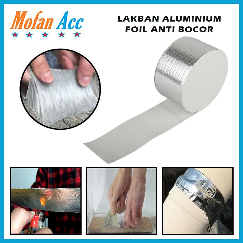 Jual Lakban Anti Bocor 3M 5M /Alumunium Foil Butyl Super/ Tape Lem Perekat Atap Dinding Rembes ...