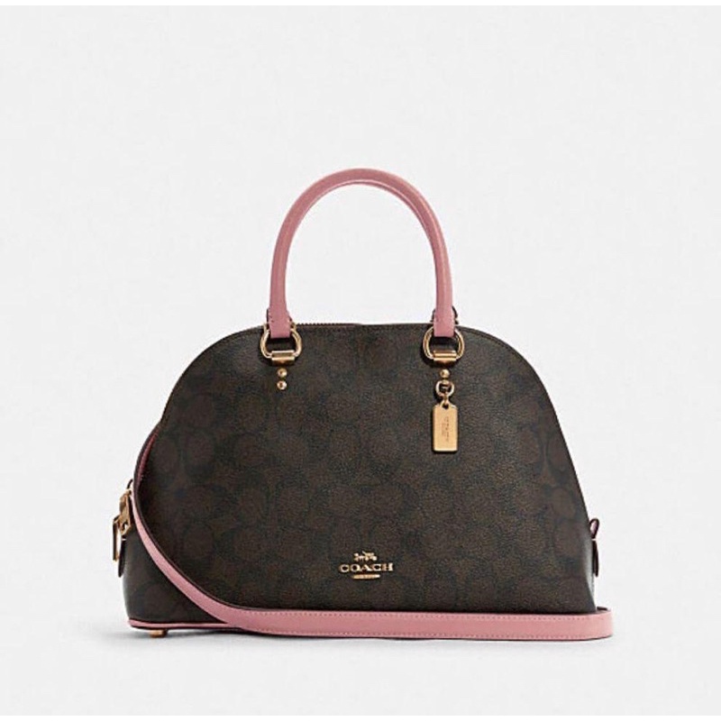 Jual Coach 2558 Signature Katy Satchel Brown Shell Pink | Shopee Indonesia