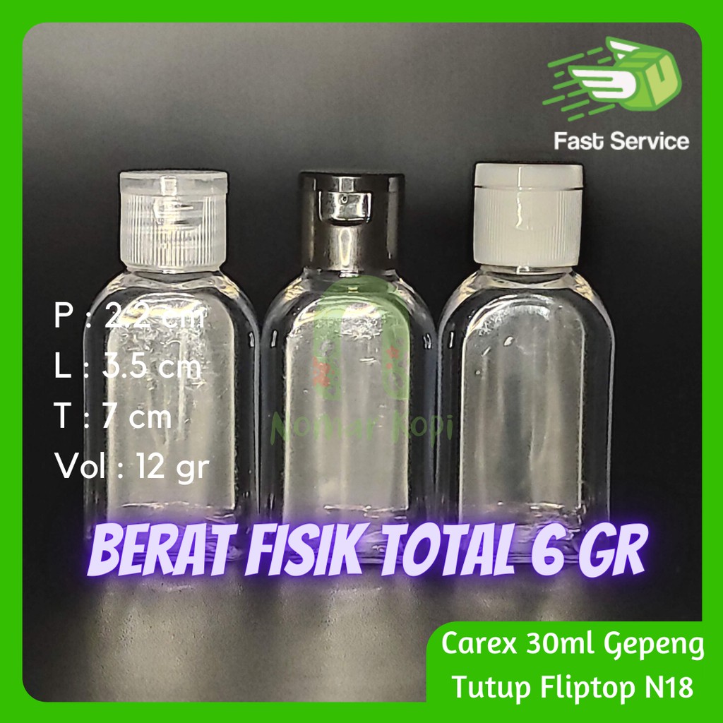 Jual Botol Fliptop Carex 30ml Bahan Tebal Hand Sanitizer Gel NECK 18 | Shopee Indonesia