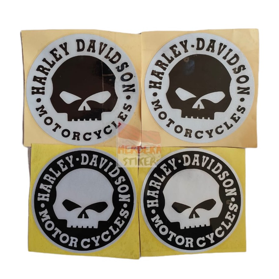 Jual Emblem Sticker / Stiker Logo Tengkorak Harley-Davidson (Reflective ...