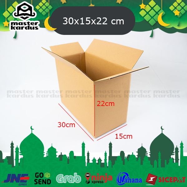 Jual Kardus Box Packing Ukuran 30x15x22 cm Polos | Shopee Indonesia