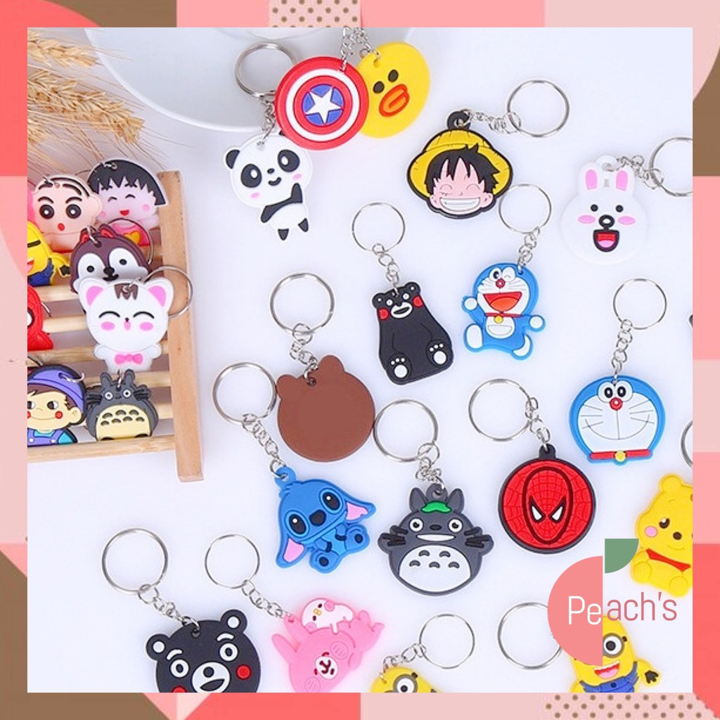 Jual PEACH - Gantungan Kunci Karakter Unik Keychain PVC Souvenir / Souvenir Gantungan Kunci ...