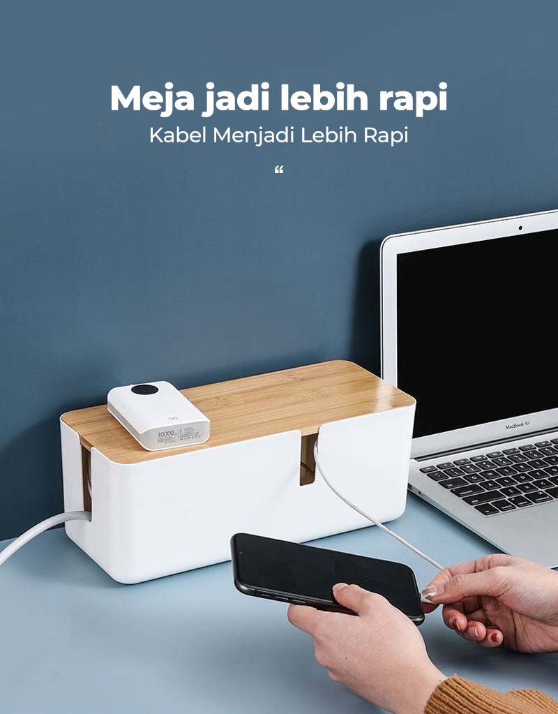 Jual Halu Kotak Cable Storage Box Kotak Organizer Kabel Wire Management ...